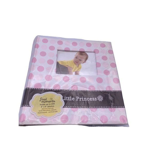 First Moments | Design | First Moments Baby Girl Photo Album Princess Holds Up To 20 4x6 Photos ...